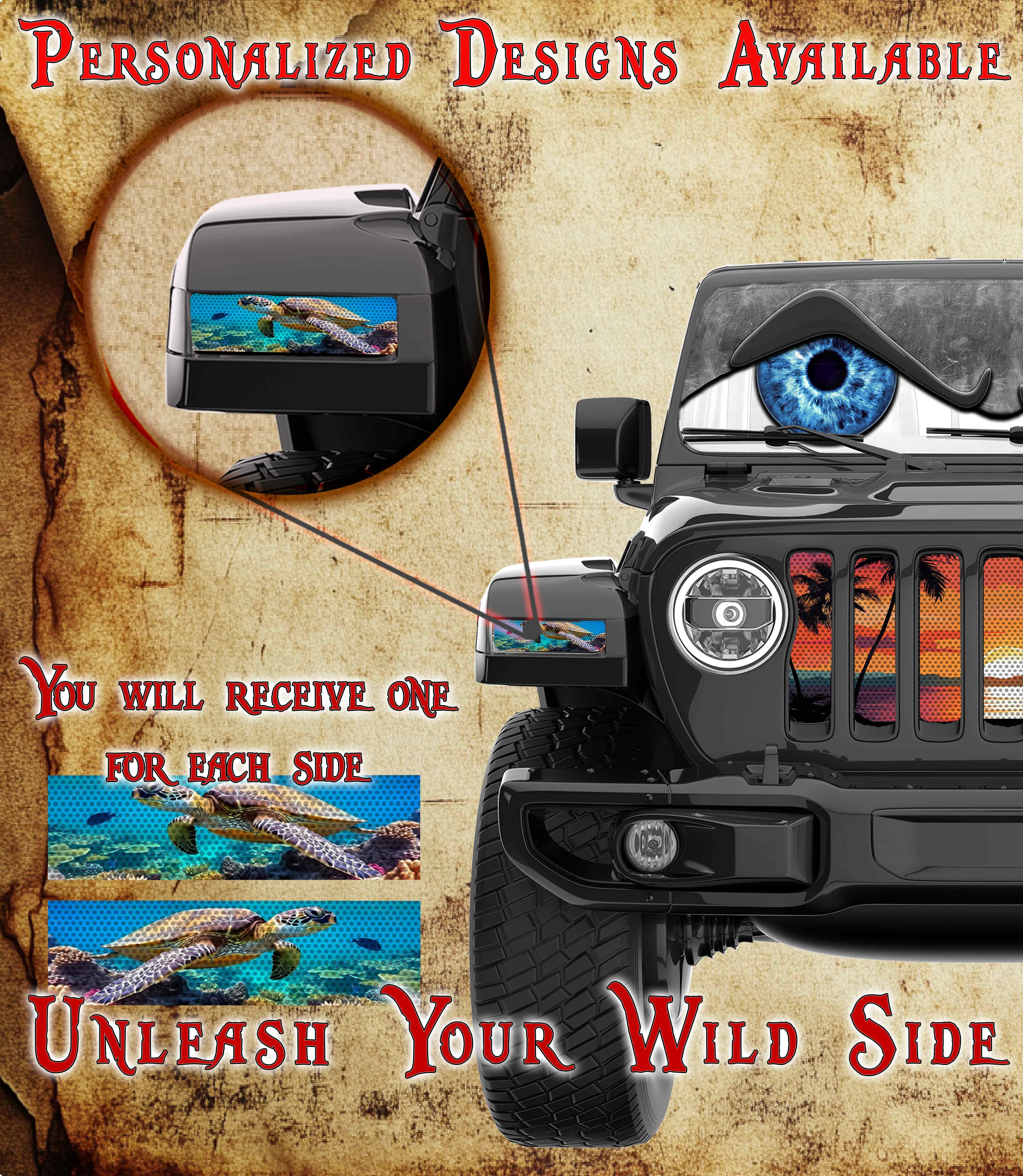 Wrangler Gladiator Turn signal decal – L & M custom graphics LLC