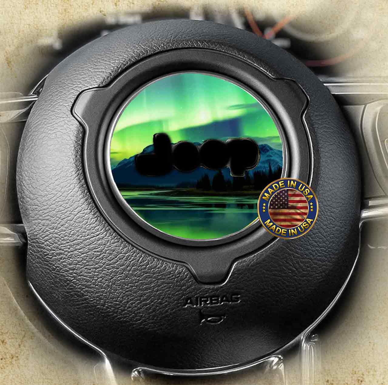 Steering wheel decal Northern lights – L & M custom graphics LLC