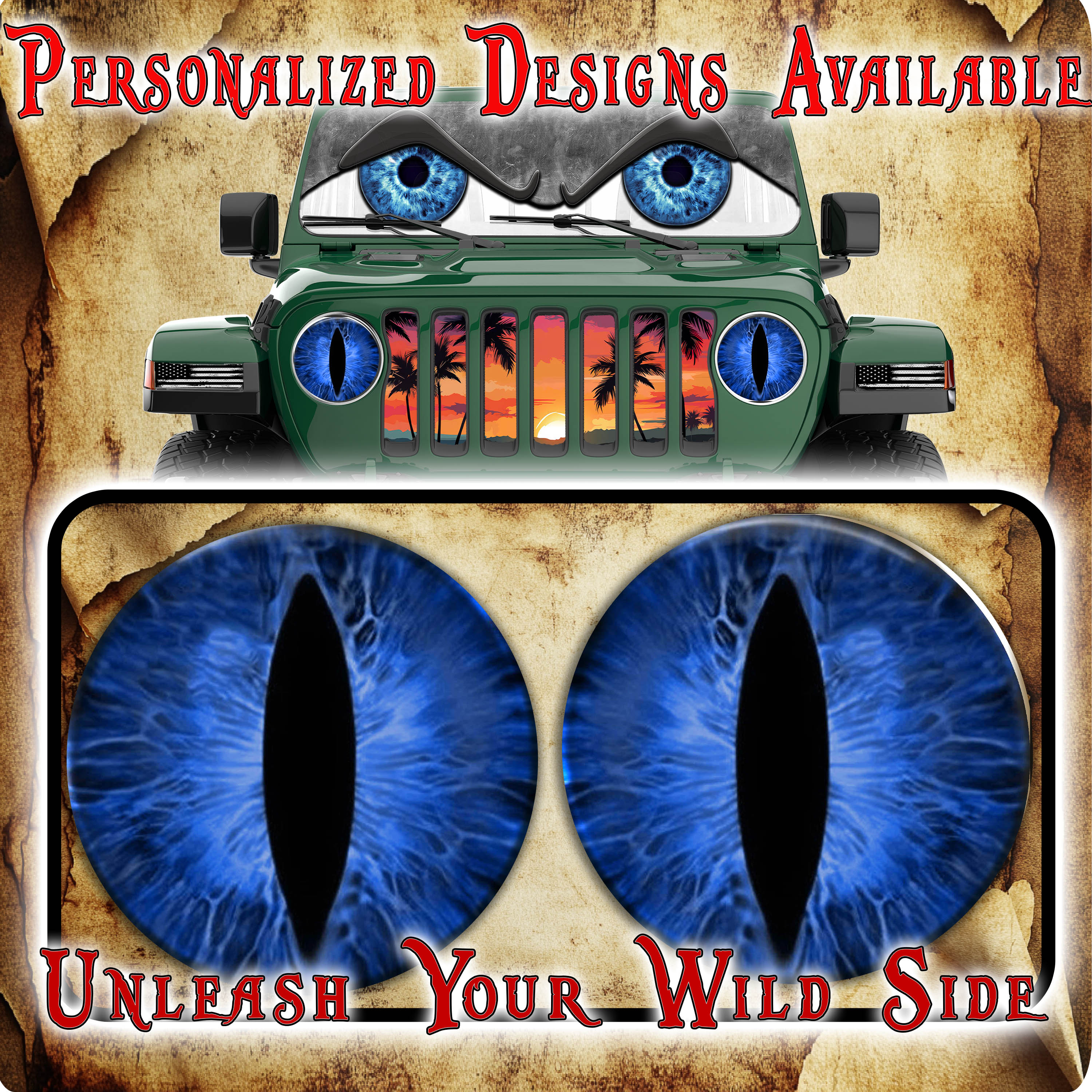 Bluecat eyes for the headlight decals 5 – L & M custom graphics LLC