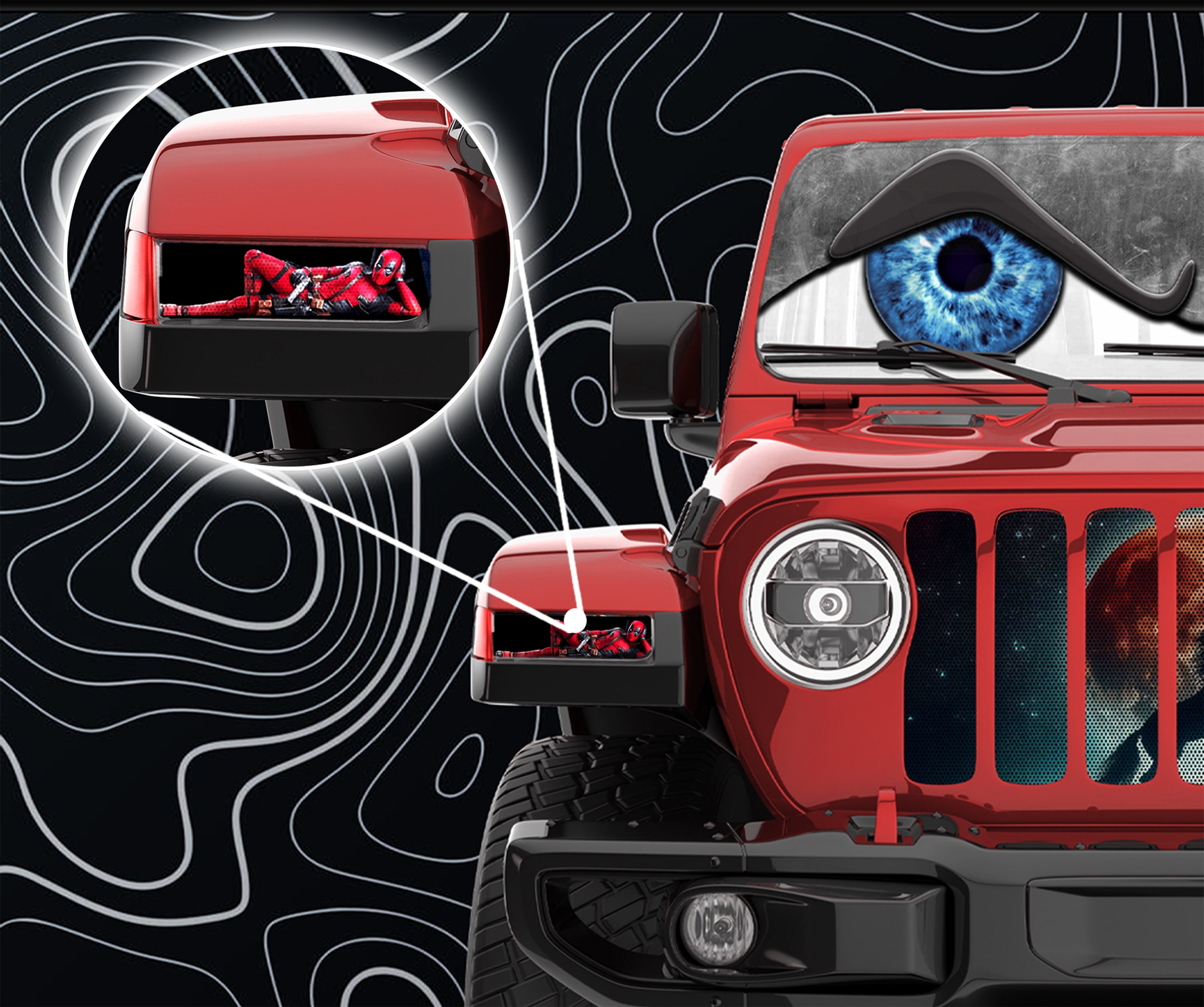 Deadpool Jl and Gladiator Turn signal decal – L & M custom graphics LLC