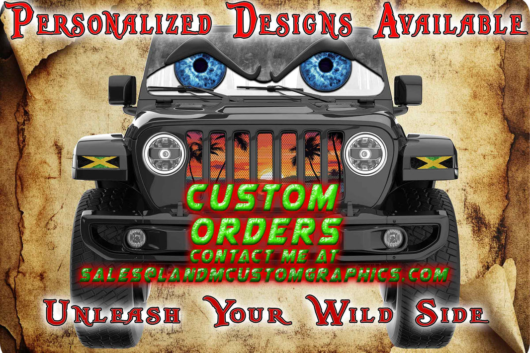 Grill insert Flag – L & M custom graphics LLC