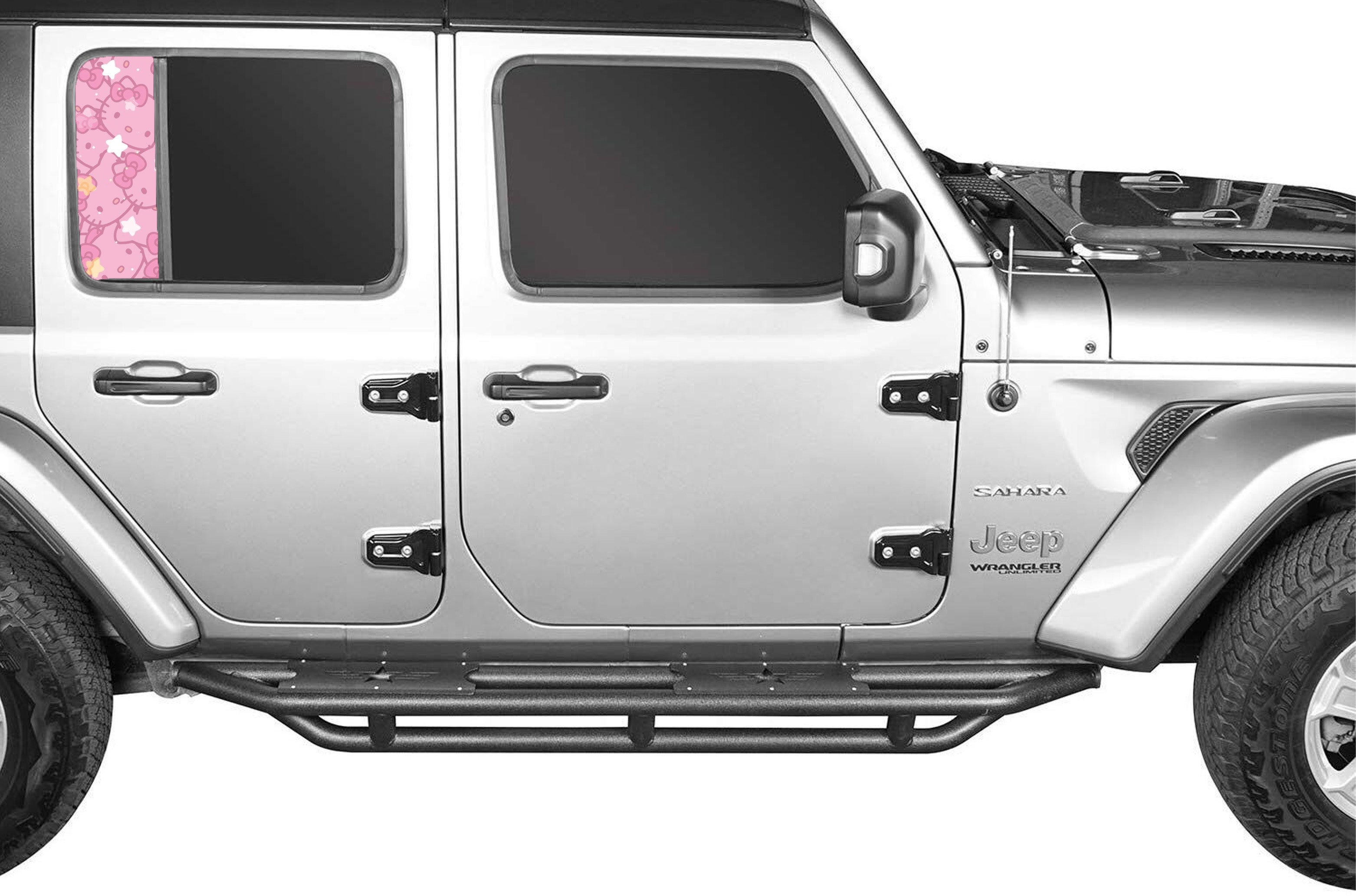 Side door window decal kitty – L & M custom graphics LLC