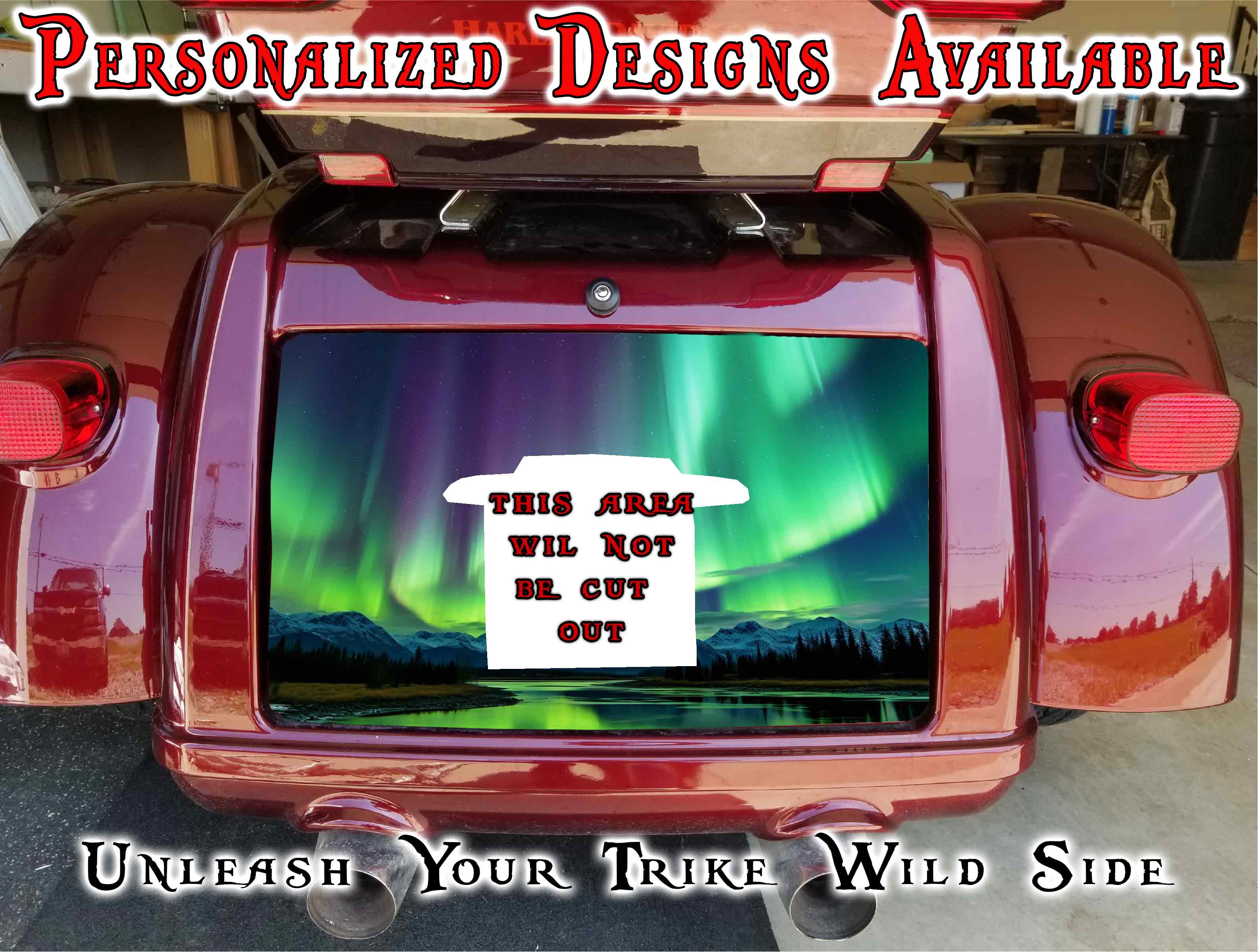 Northern lights Harley Davidson Tri Glide trunk decal – L & M custom ...